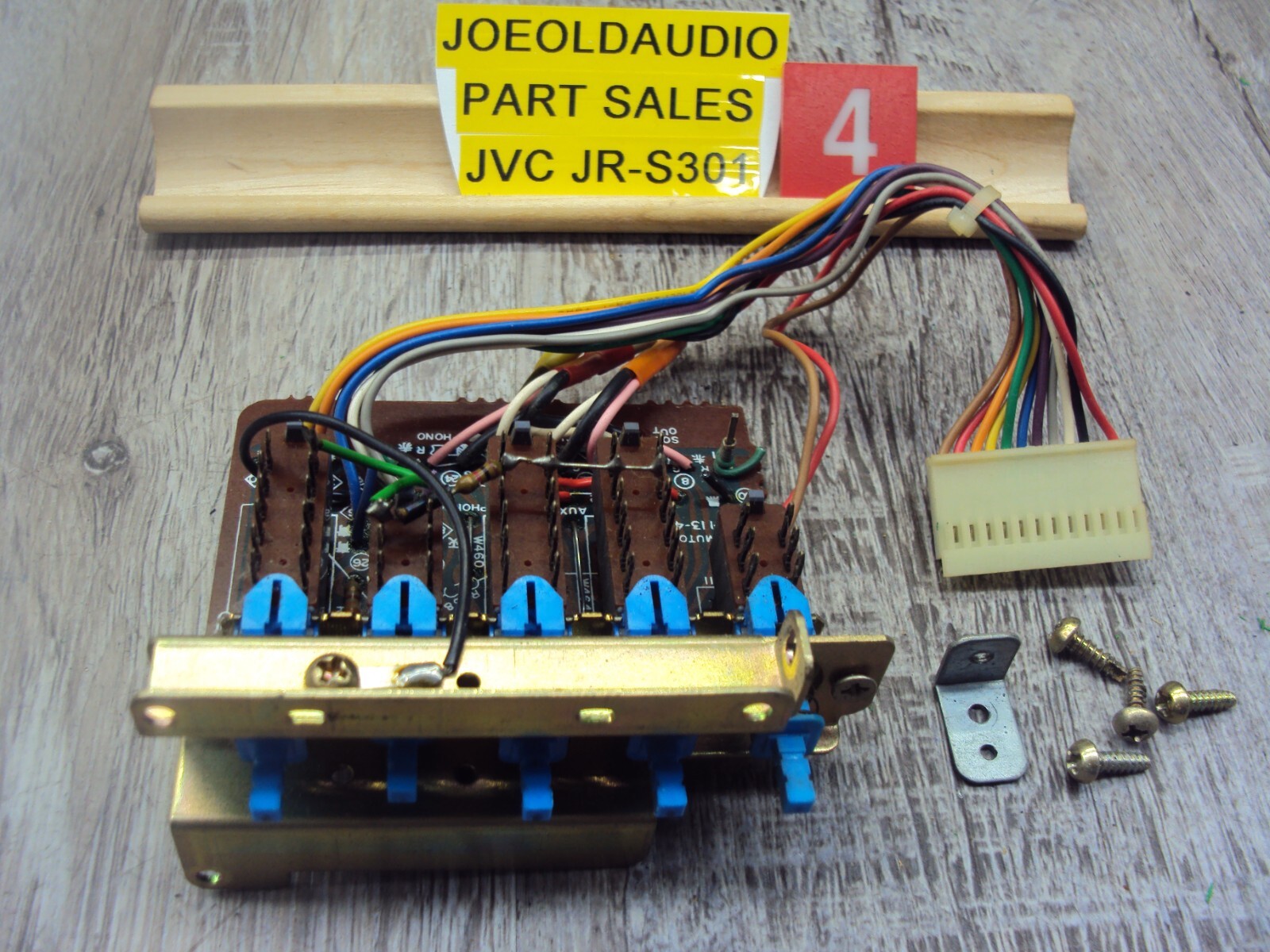 JVC JR-S301 FM,AM,PHONO,AUX, FM MUTE Switch Board P/N TXX-113-4 Parting ...