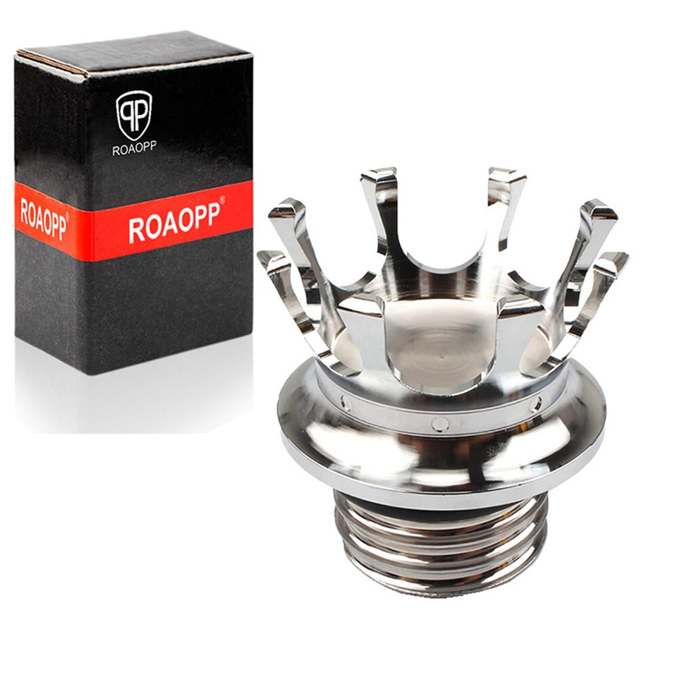 Chrome King Crown Gas Cap Fuel Tank Right-hand Thread Bil for Harley ...