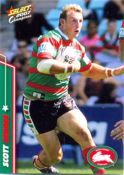 2007 Select NRL Champions Common Card 169 Scott Geddes - South Sydney ...