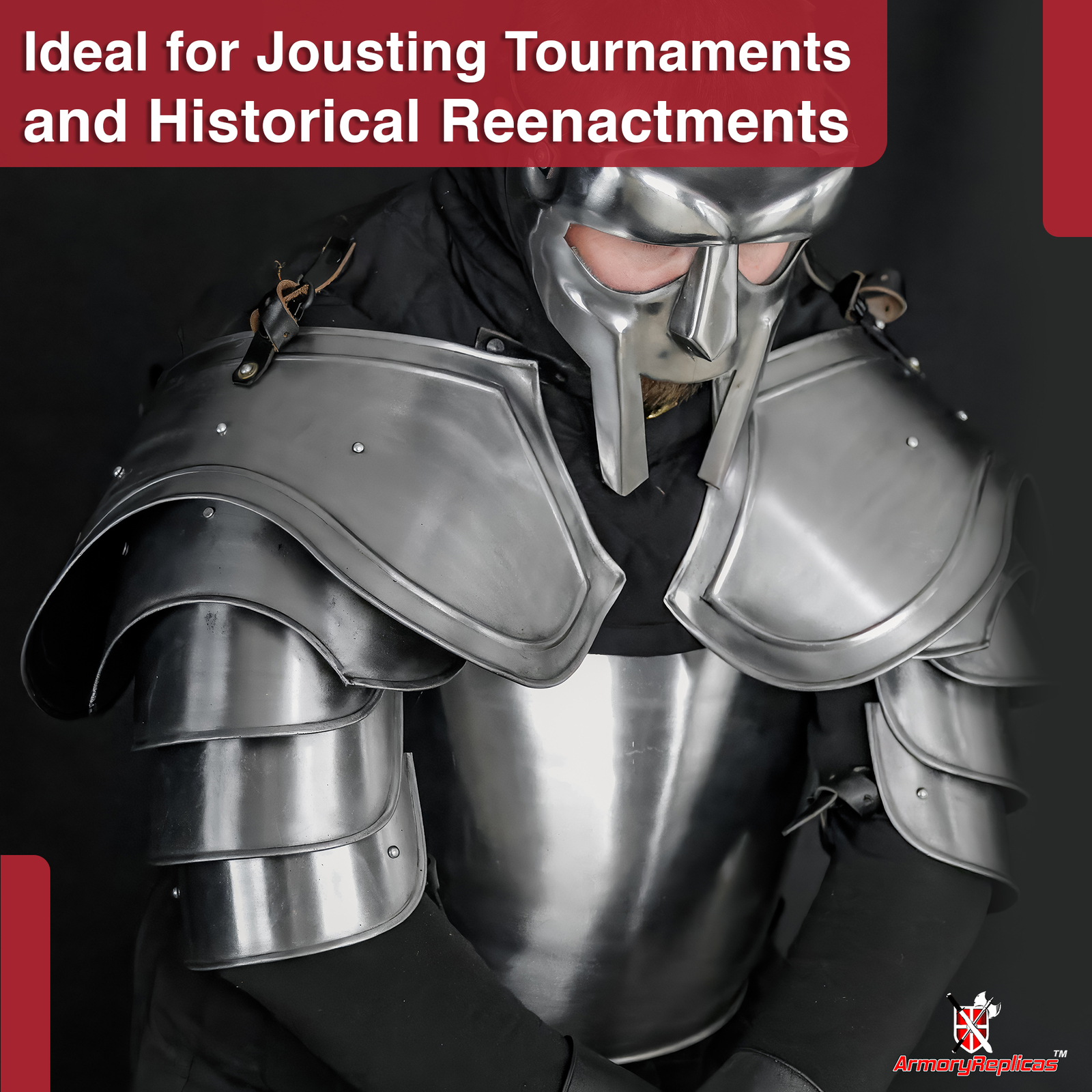 Medieval Steel Spaulder Pauldron 18G Armor Set for Reenactment Cosplay ...