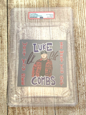 LUKE COMBS Signed CD Booklet What You See Autograph PSA/DNA ...