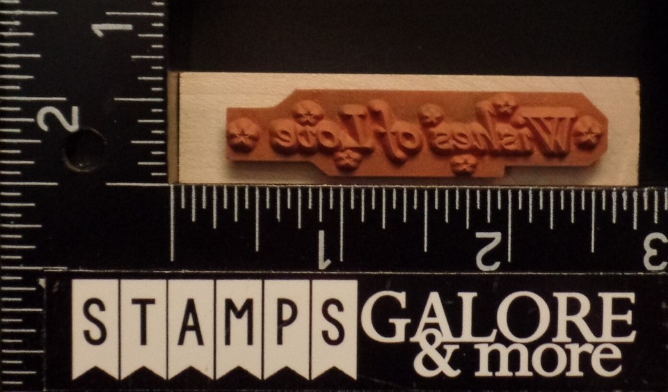 HERO ARTS RUBBER STAMPS WISHES OF LOVE STARS SAYING #W04 | eBay