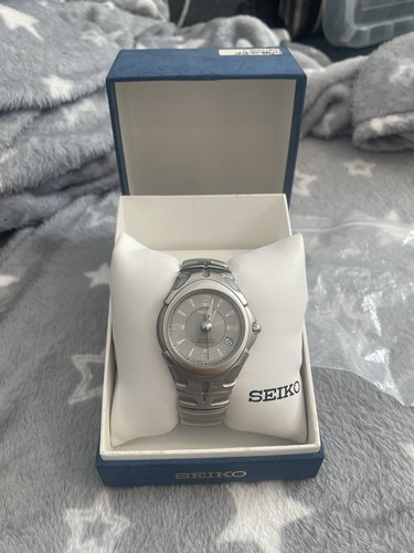 MENS SEIKO KINETIC AUTO RELAY WATCH WORKING BOXED 5J22-0A20 FREEPOST UK ...