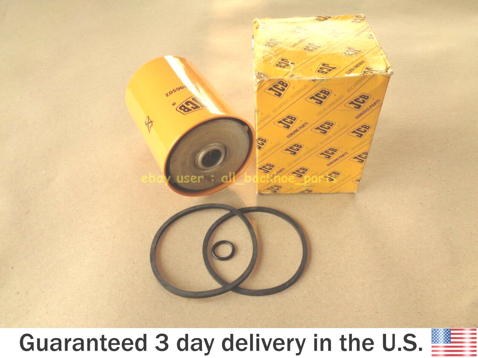 JCB BACKHOE - GENUINE JCB FILTER ELEMENT W. O RINGS (PART NO. 32/400502 ...
