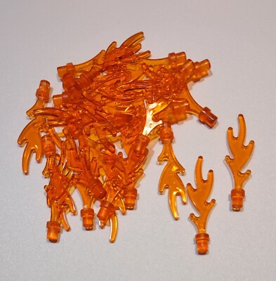 Lego Clear Orange Large Flame x25 | eBay