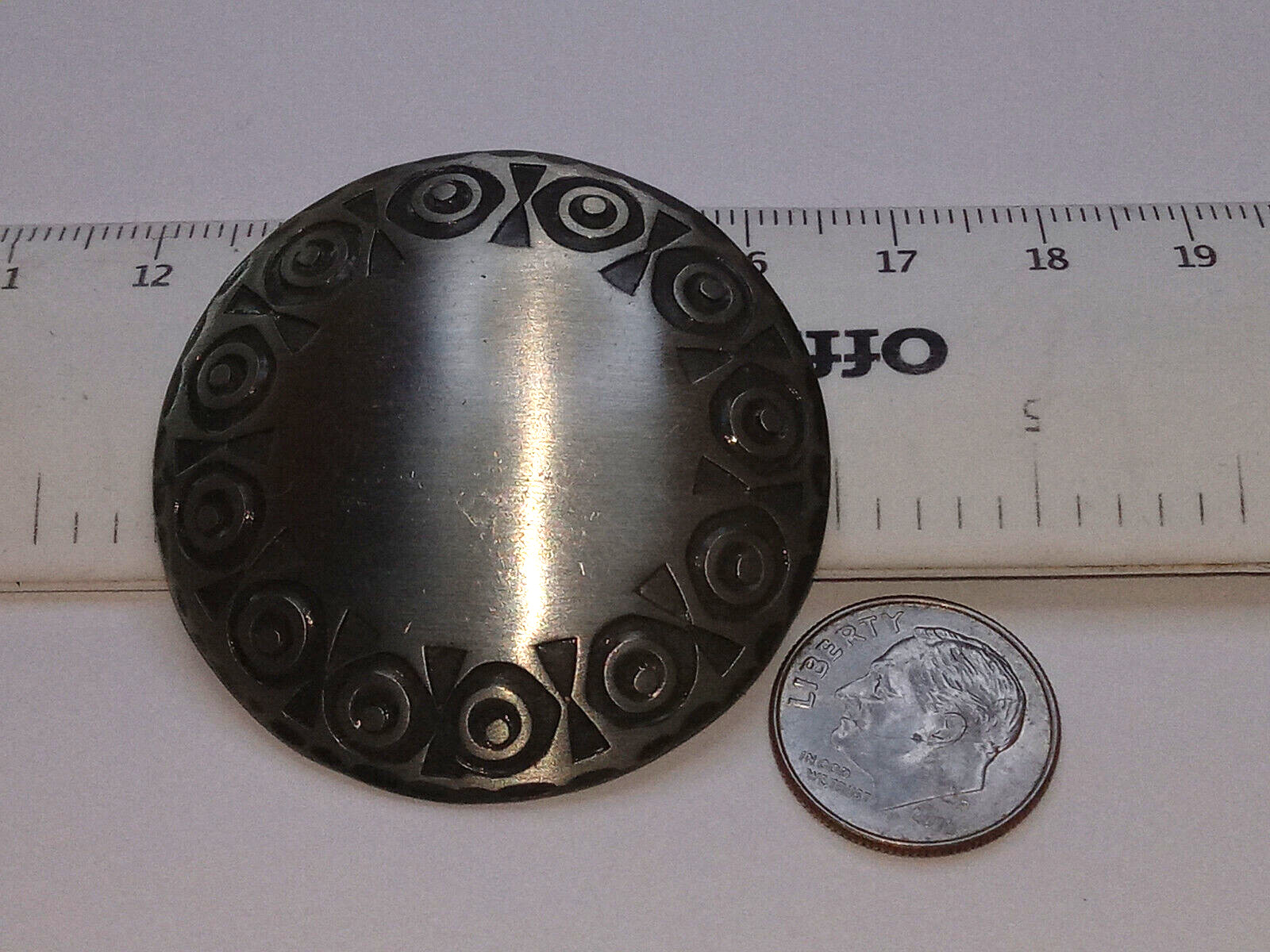 LOGESKOV TIN DENMARK PEWTER CIRCLE BORDER DESIGN PIN … - Gem