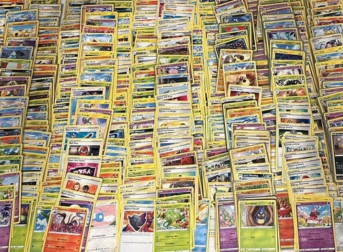 600 Pokemon Cards Bulk Lot Commons Uncommons & Rares w/ 100 Holographic ...