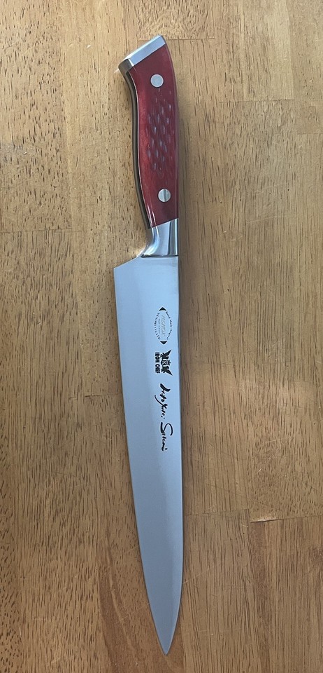 Nenohi Iron Chef Hiroyuki Sakai Red Bone Handle Knife Gift Box Ltd ...