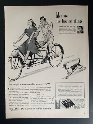 Vintage 1940s Talon Slide Fastener Ad | eBay