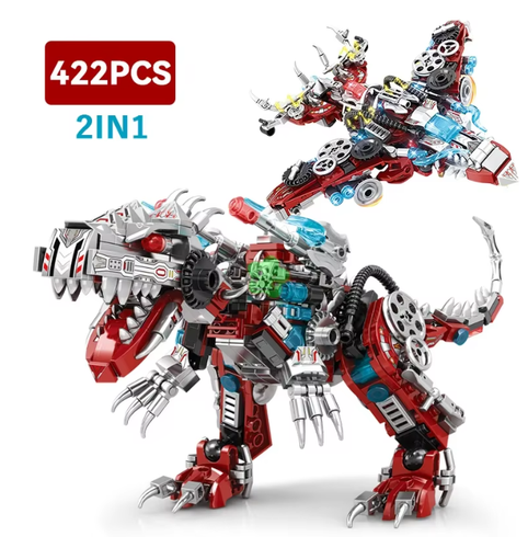 Jurassic World T-Rex Dinosaur Building Blocks Transformation 2in1 Gift ...