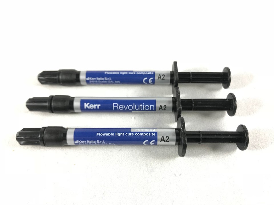Kerr REVOLUTION 2 Flowable Light Cure Composite 1g Syringe + Tips ALL ...