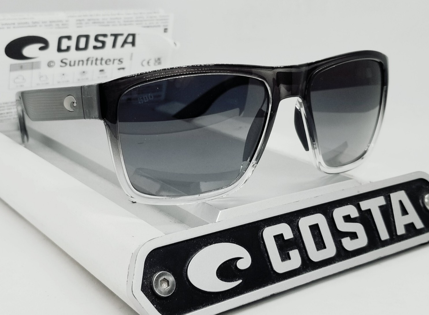 COSTA DEL MAR fog gray/gray gradient PAUNCH XL polarized 580G ...