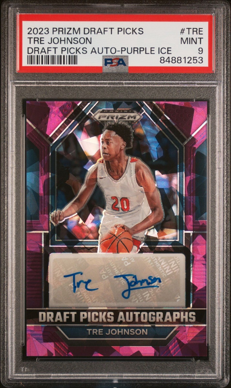 PSA 9 - TRE JOHNSON #/99 Auto - 2023 Prizm Draft Picks Autograph ...