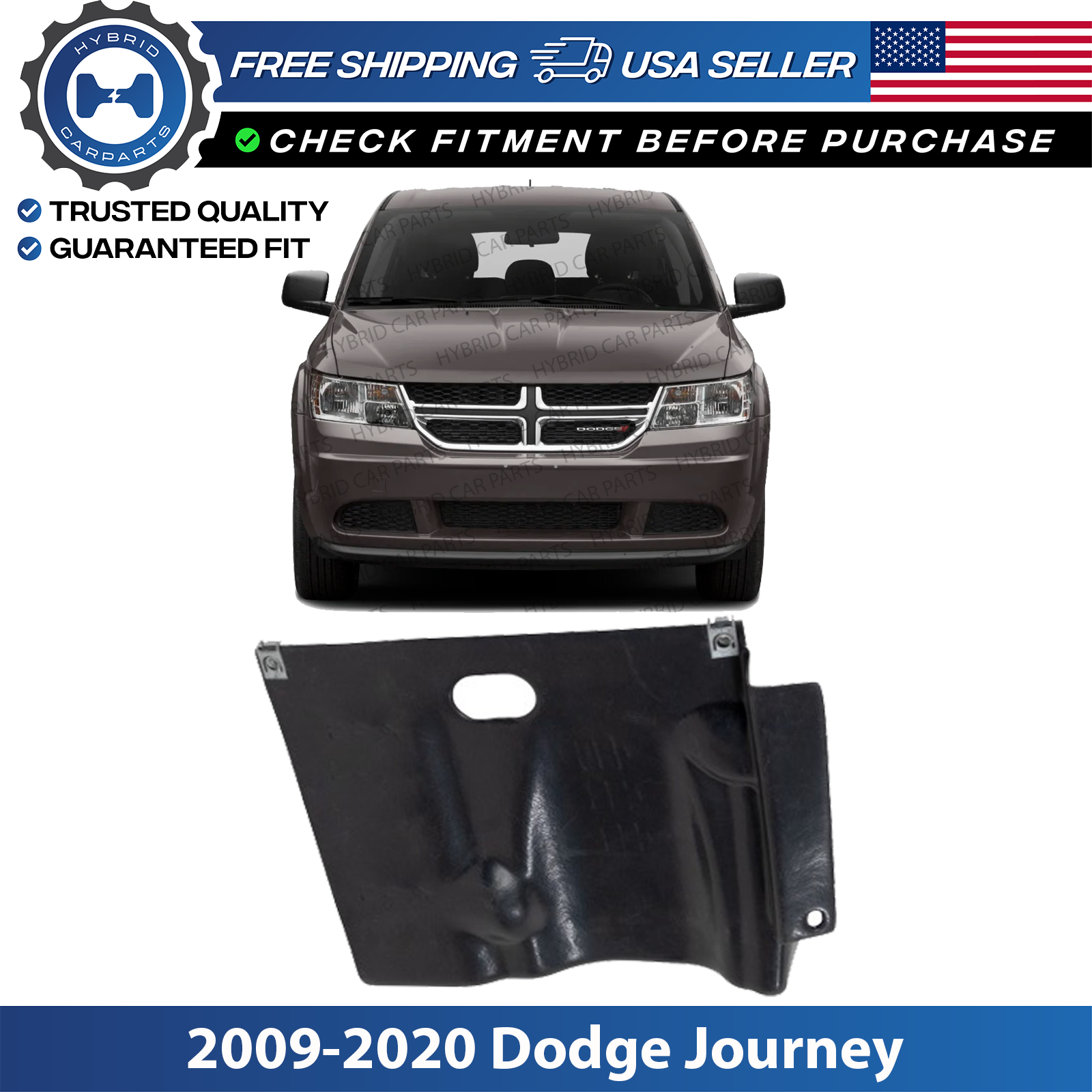 New Front Engine Splash Shield For 2009-2020 Dodge Journey 68069293AA ...