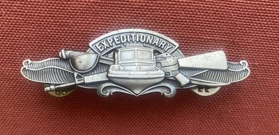 U.S. Navy Expeditionary Warfare (EXW) Specialist Pin, Oxidized/Subdued ...