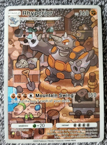 ART CARD ~ Pokemon Pocket TCG Rhyperior Illustration Immersive TEXTURED ...