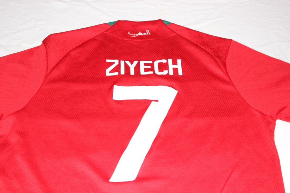 Morocco National Team Football Shirt By Puma Size M Number 7 Ziyech | eBay