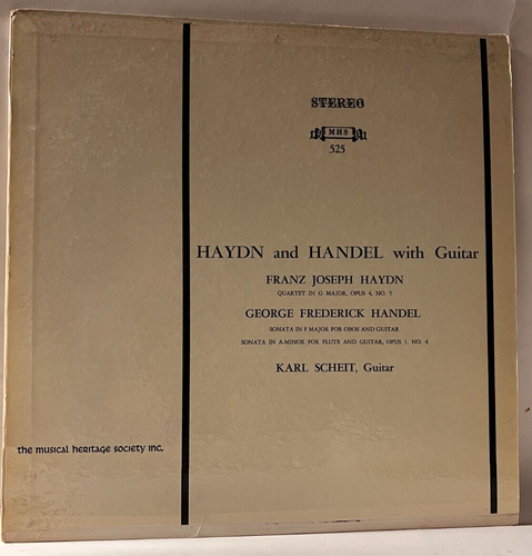 A68 Karl Scheit: Haydn and Handel with Guitar, 1964 MHS 525 - Classical ...
