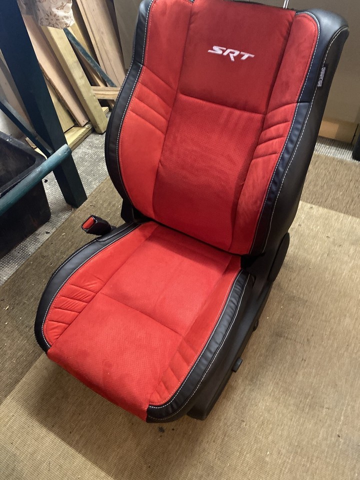 2015-2023 Dodge Synthetic Leather Suede Front/Rear Seat Covers SRT Logo ...