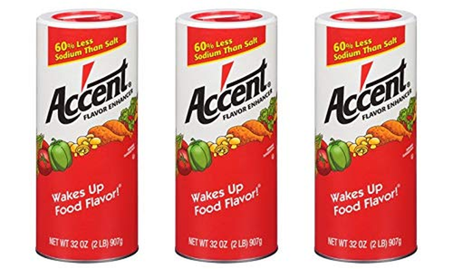 Accent Flavor Enhancer - 2 Lb. Canister [Foods] (Pack of 3 ...