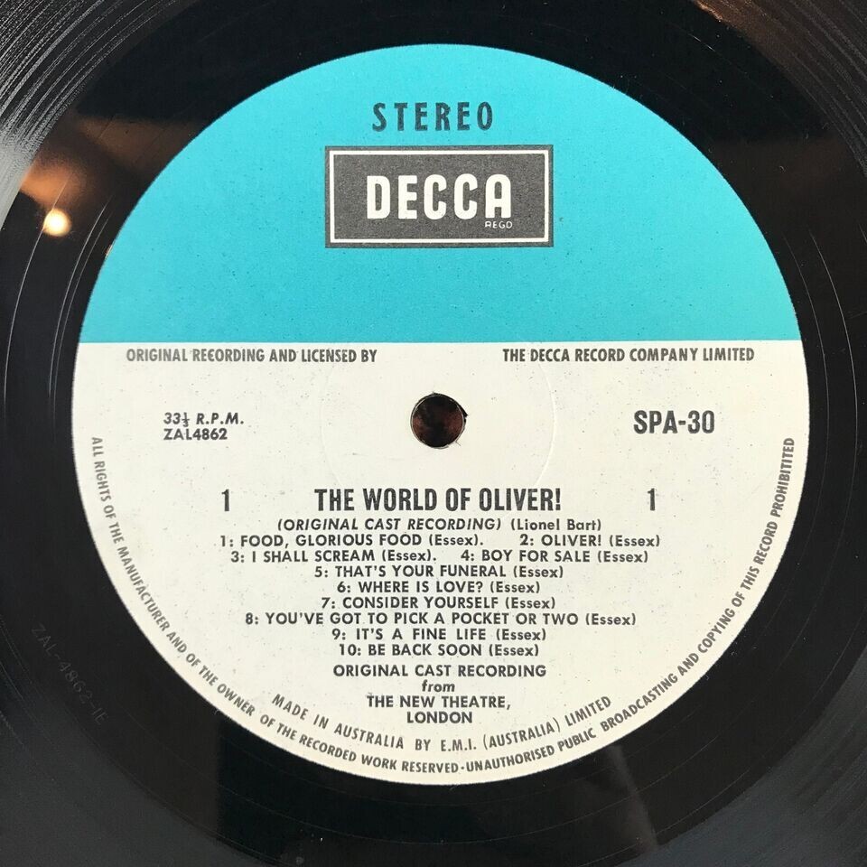 Oliver Original Cast Recording Vinyl LP Record | eBay