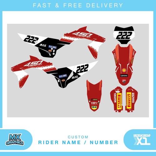 Graphics Kit fits Ducati Desmo 450 MX 2025 2026 Premium Decals Stickers ...
