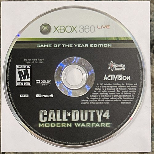 🔥 Call of Duty 4 Modern Warfare Game the Year Edition(Xbox 360) Mint ...