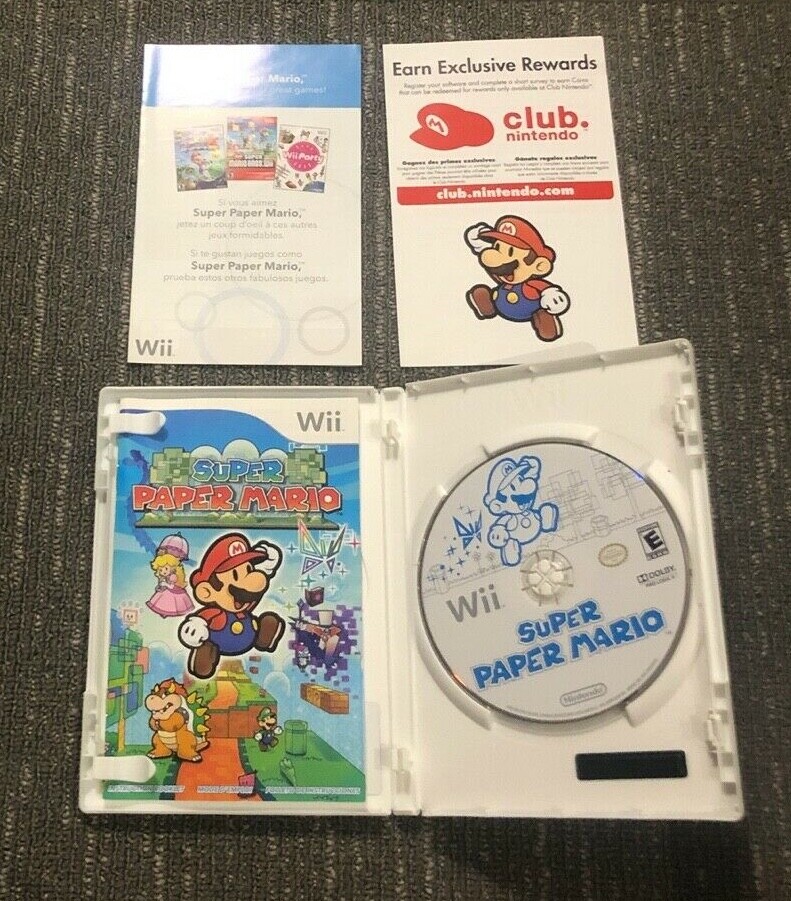 Super Paper Mario [Nintendo Selects] (Nintendo Wii, 2007) Complete with ...