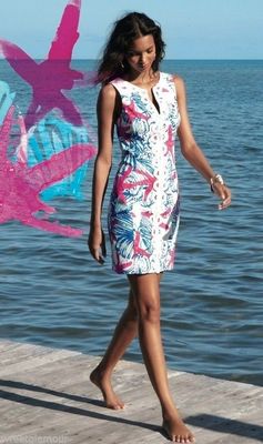 New Lilly Pulitzer Resort White She She Shells JANICE Shift Dress ...