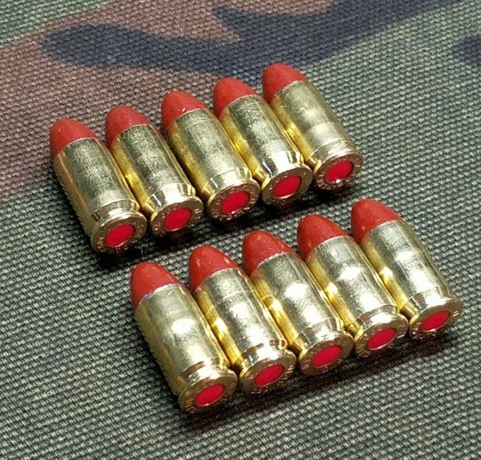 380 ACP SNAP CAPS SET OF 10 (RED+BRASS) REAL WEIGHT!!! | eBay