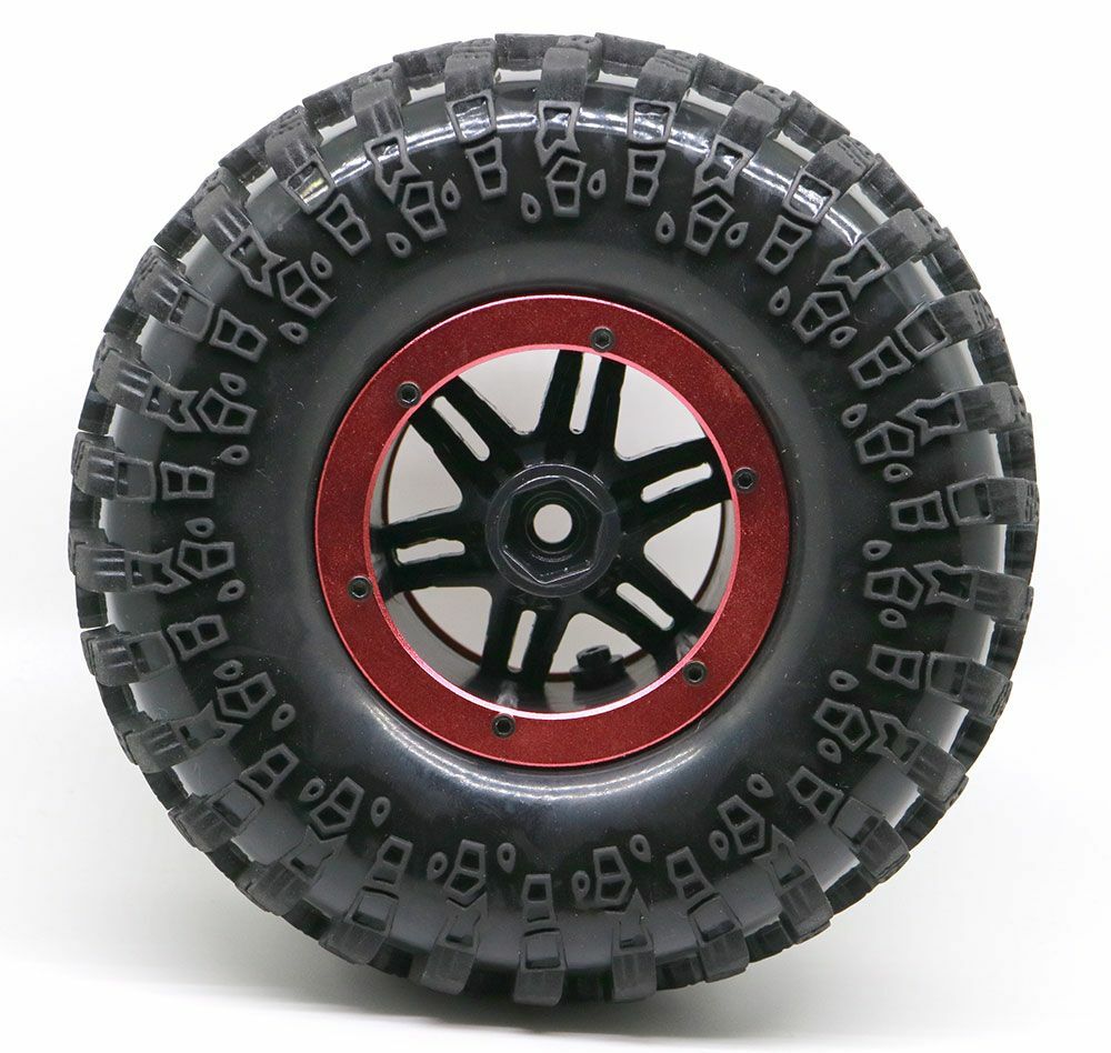 4PCS 2.2" Inflatable Tires W/ Alloy Beadlock Wheels 1/10 RC Crawler CAR ...