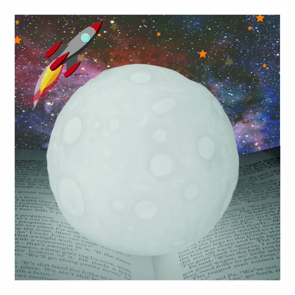 Mini Moon Mood Light Bedroom Table Space Lamp Kids Room Lighting ...