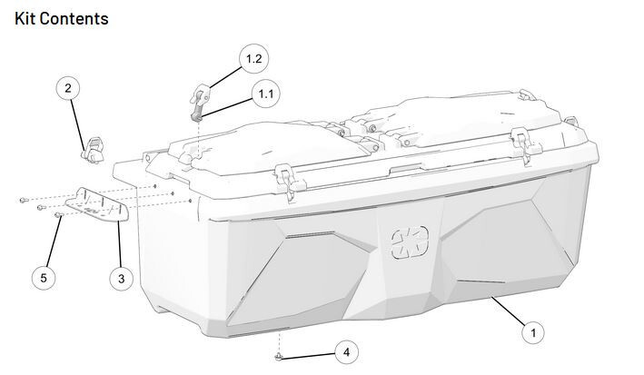 2025 Polaris Xpedition XP Adv Lock & Ride MAX Rear Storage Box 2884712 ...