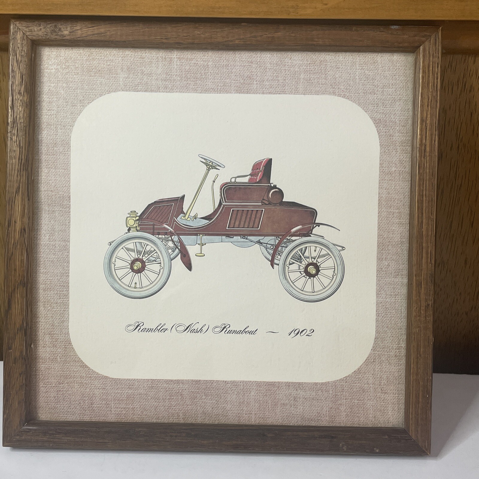 Rambler (Nash) Runabout~1902 Car Picture with Frame Automobile Vintage ...