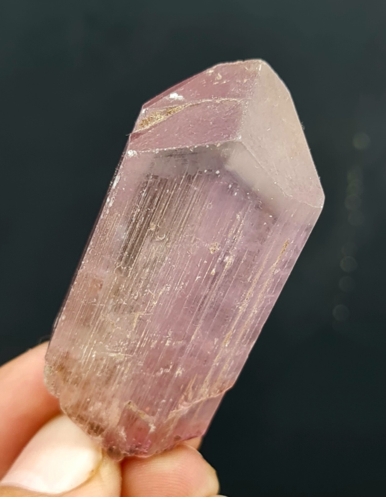 264 CT Terminated & Natural V Shaped Pink Kunzite Crystal from ...