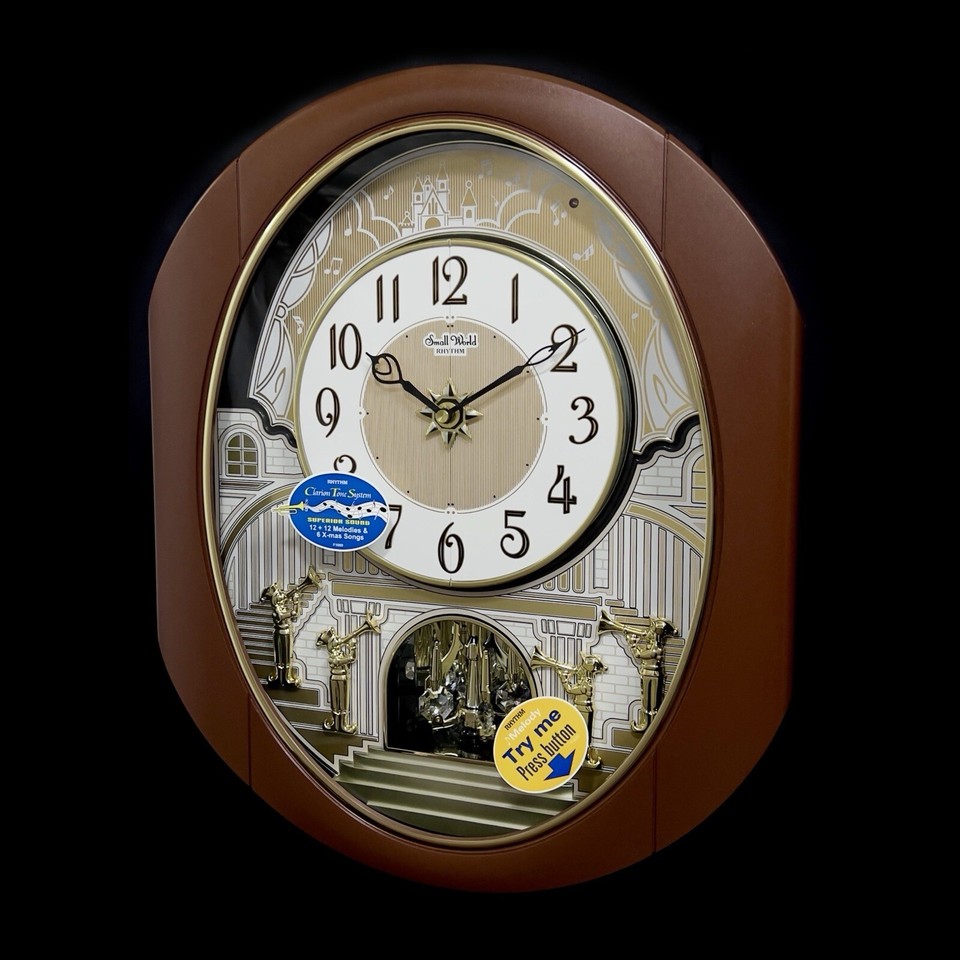 NEW Rhythm Small World Palacio Moving Dial Musical Motion Wall Clock ...