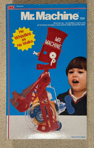 Vintage Mr. Machine 1987 Ideal Whistling as He Walks Toy - Original Box ...