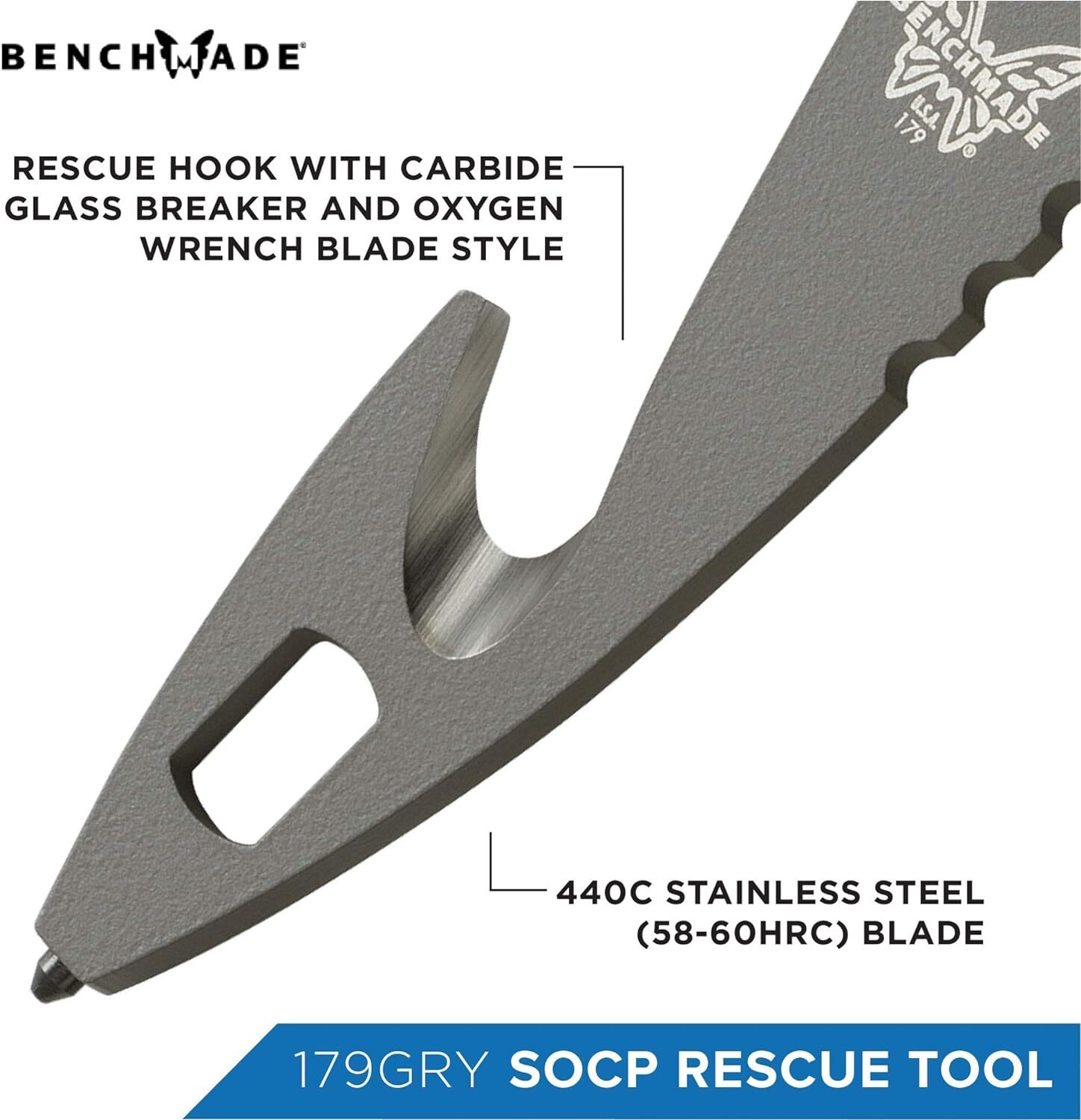 Benchmade 179GRY SOCP Fixed Blade Rescue Hook Tool 610953147907 | eBay