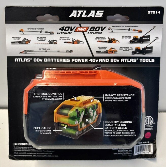 ATLAS 80V/40V 2.5/5.0 Ah Lithium-Ion Battery | eBay