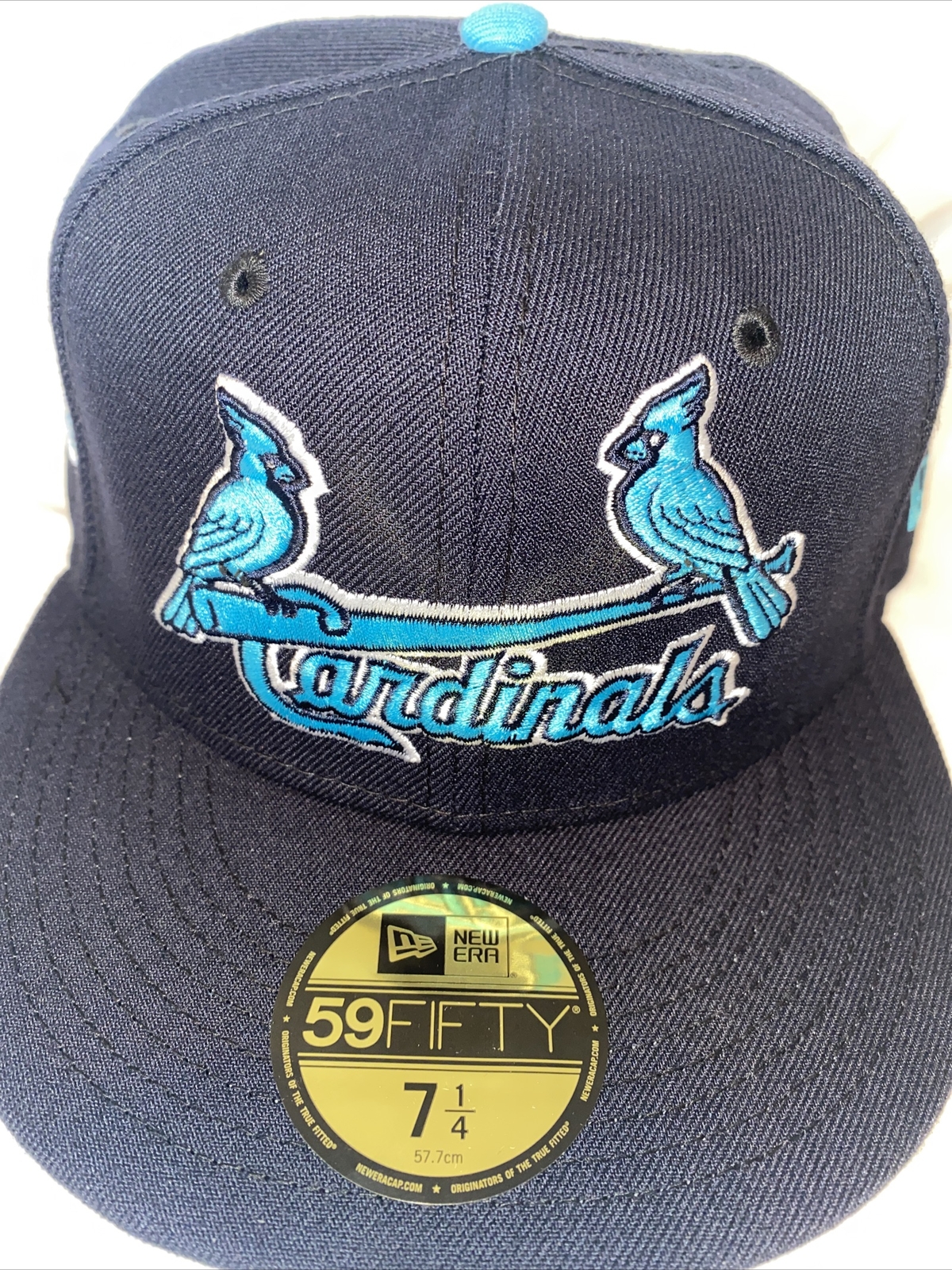 7 1/4 st. louis cardinals navy 125th anniversary vice blue bottom ...