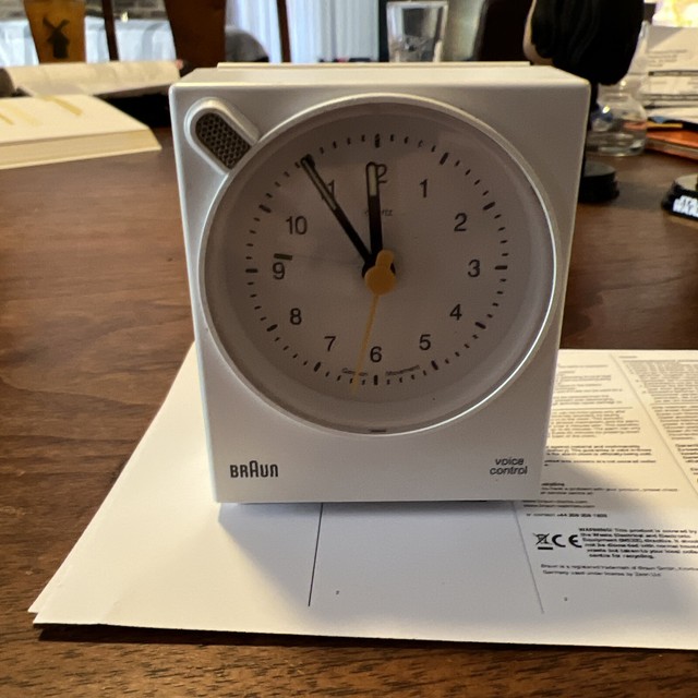 BNC004WHWH Braun Voice Control Alarm Clock - White for sale online | eBay