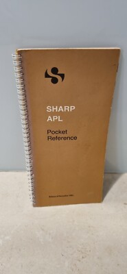 Sharp APL Pocket Reference Manual Vintage Book | eBay Australia