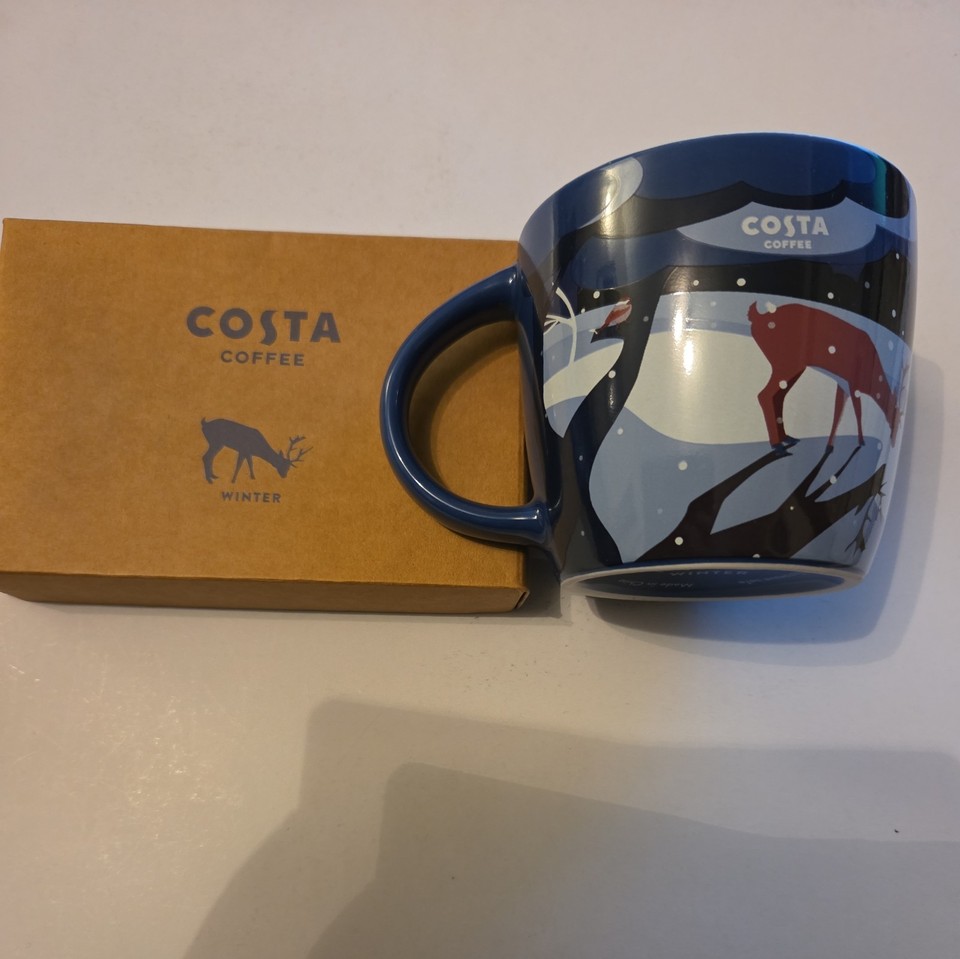 Costa Coffee Winter Ceramic Mug Limited Edition Boxed 340 ml / 12 fl oz ...