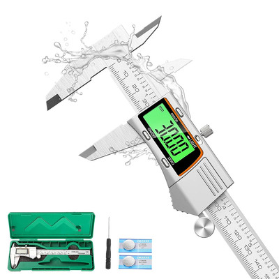 Digital Caliper 8 Inch 200Mm Micrometer Caliper All Stainless Steel ...