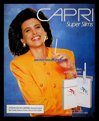 Capri Super Slims Cigarettes 1990 Trade Print Magazine Ad Poster ADVERT ...