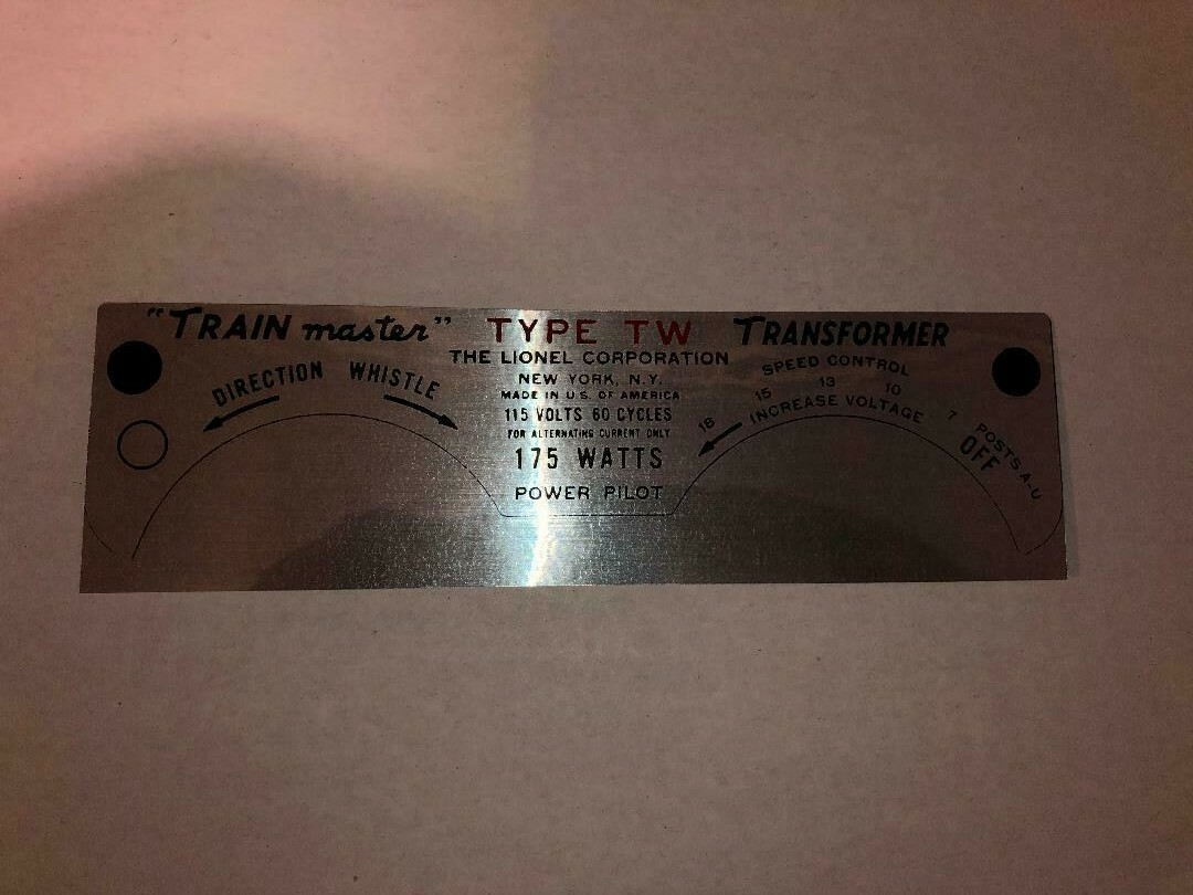 LIONEL PART , TW TRANSFORMER DECAL | eBay