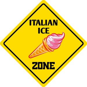 *Aluminum* Italian Ice Zone Funny Metal Novelty Sign 12"x12" | eBay