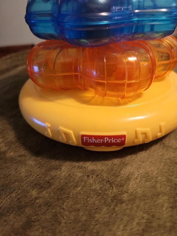 Fisher Price Star Stacker Stacking Rings Musical Light Up Lion Toy 6 ...
