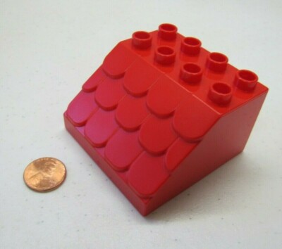 Lego Duplo Red Shingle Roof Awning Overhang House Block Brick Piece | eBay