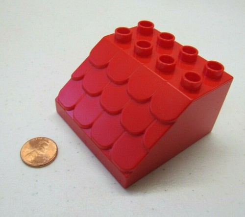 Lego Duplo Red Shingle Roof Awning Overhang House Block Brick Piece | eBay